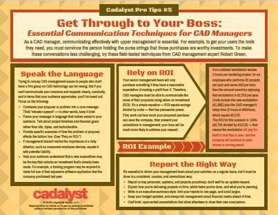 Cadalyst Pro Tips #5: CAD Manager Communication Strategies